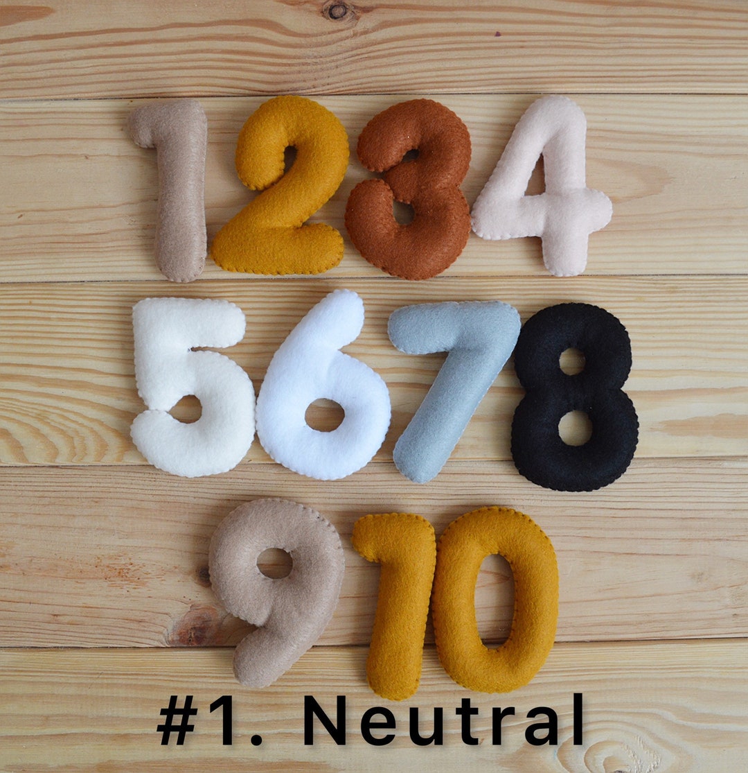 Colorful Felt Numbers Felt Numbers Felt Numbers 1-10 - Etsy