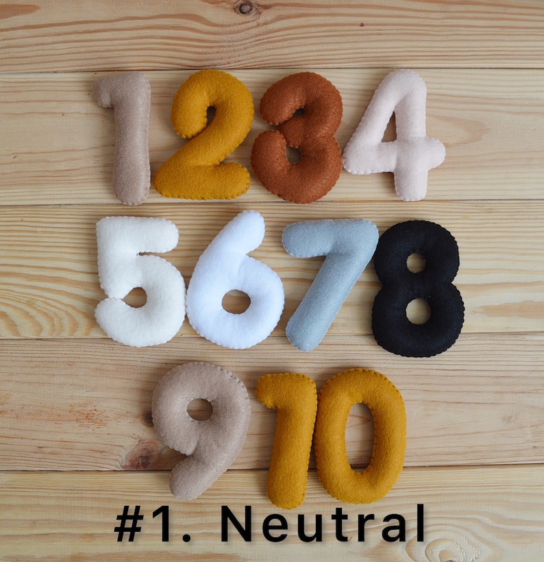 Colorful Felt Numbers Felt Numbers Felt Numbers 1-10 - Etsy