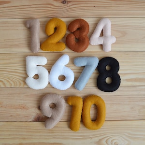Colorful Felt Numbers Felt Numbers Felt Numbers 1-10 | Etsy
