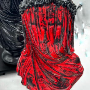 Hand-painted Veiled Lady Bust Sculpture - 3 Colors- 11” Gothic ...
