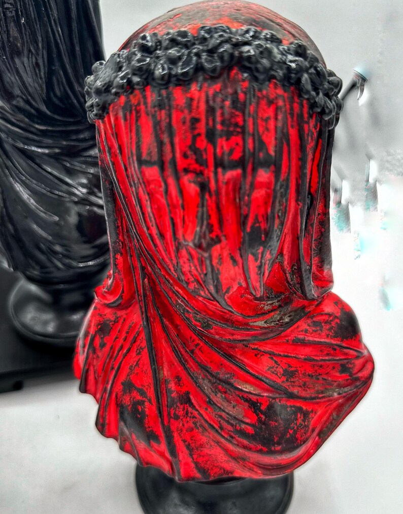 Hand-painted Veiled Lady Bust Sculpture - 3 Colors- 11” Gothic ...