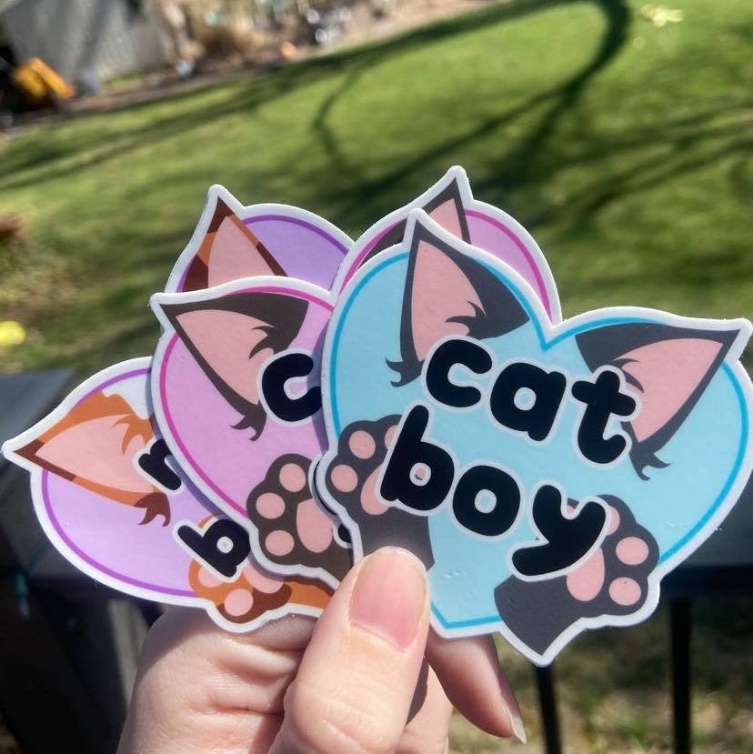 Catboy / Catgirl / Nyanbinary 3 Vinyl Stickers - Etsy