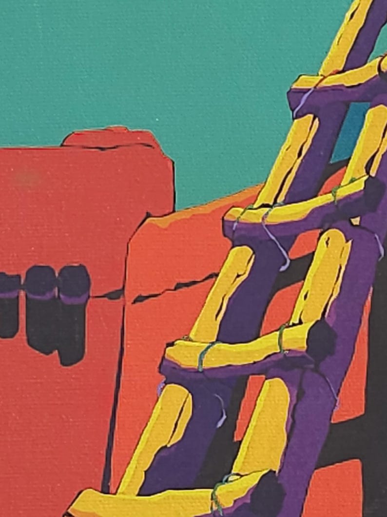 Southwest Ladder Art Print: JK Lamkin Giclée Canvas (5x8) - Etsy