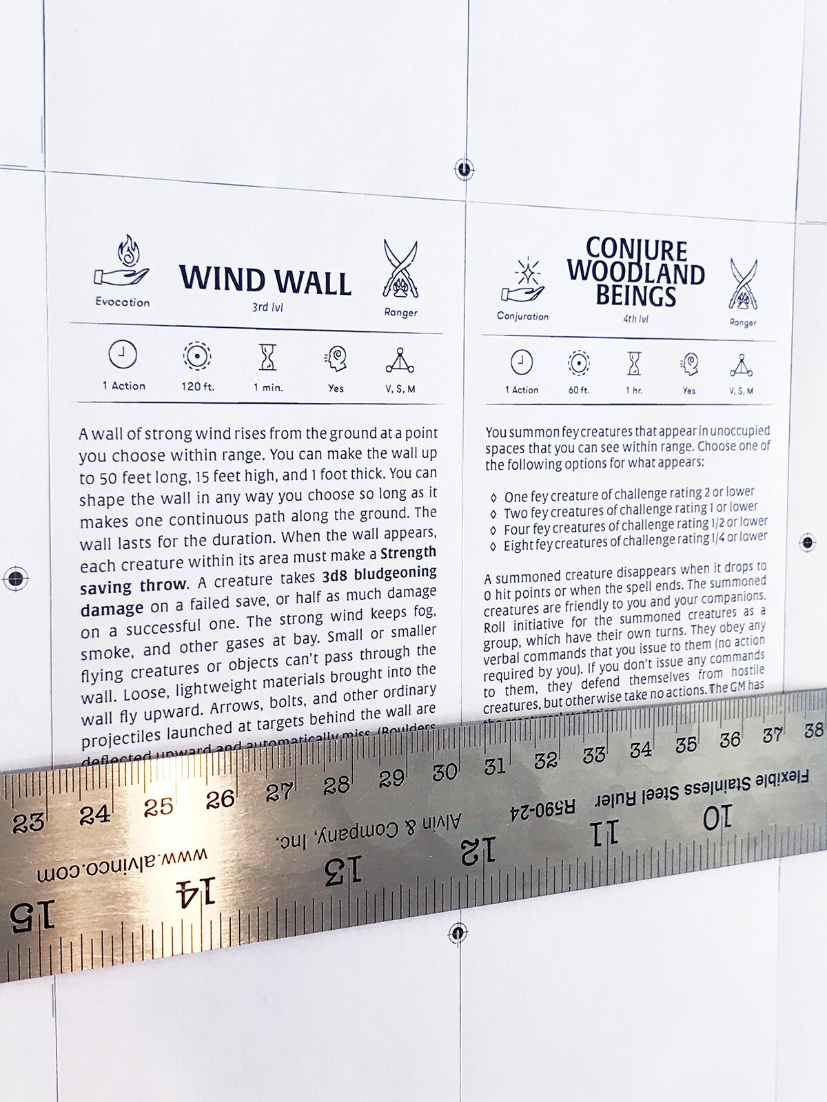 Custom Ranger Spell Cards | Etsy