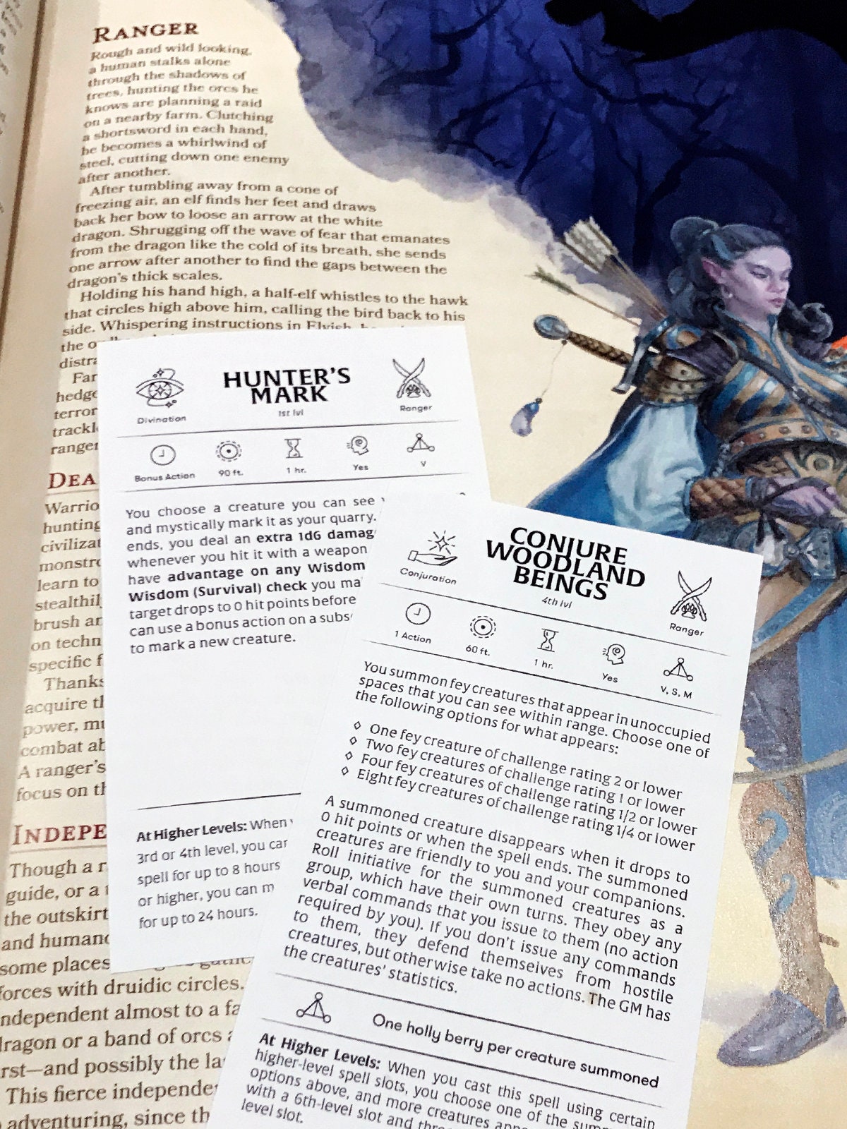 Custom Ranger Spell Cards | Etsy