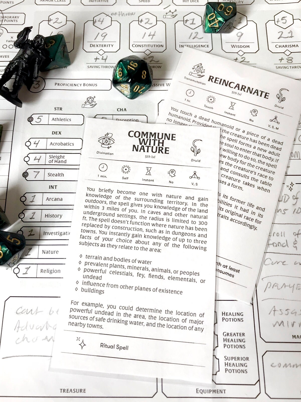 Printable Spell Cards 5e Druid