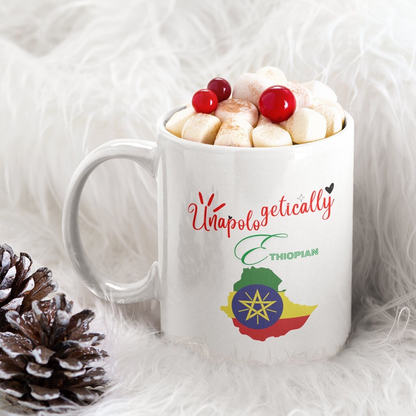 Ethiopia Flag Mug Ethiopia Pride Coffee Mug Gift for Ethiopian Gift for ...