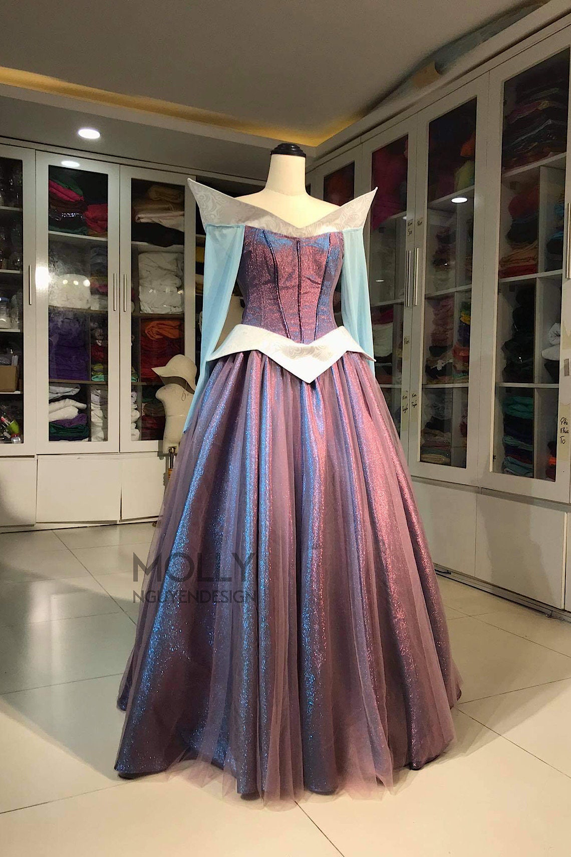 Disney Inspired Sleeping Beauty Costume Adult Aurora Dress Etsy