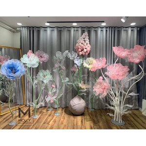Parties/wedding Floral Decor, Big Flowers Studio Decor, Large Organza ...