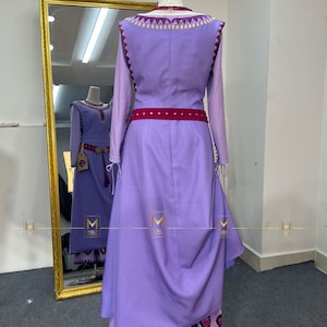 Disney Wish Asha Costume Dress Embroidery High-quality - Cosplay Asha ...