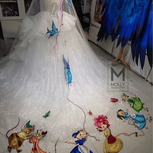 Embroideries Veil, Bridal Veil, Cinderella Wedding Veil, Cinderella ...