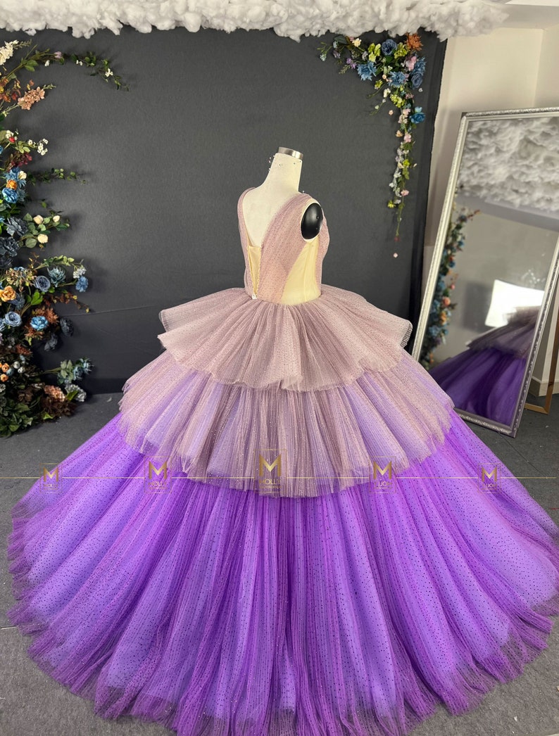 Purple Sparkle Dress Inspired Costume for Show, Prom Full-length- Eras ...