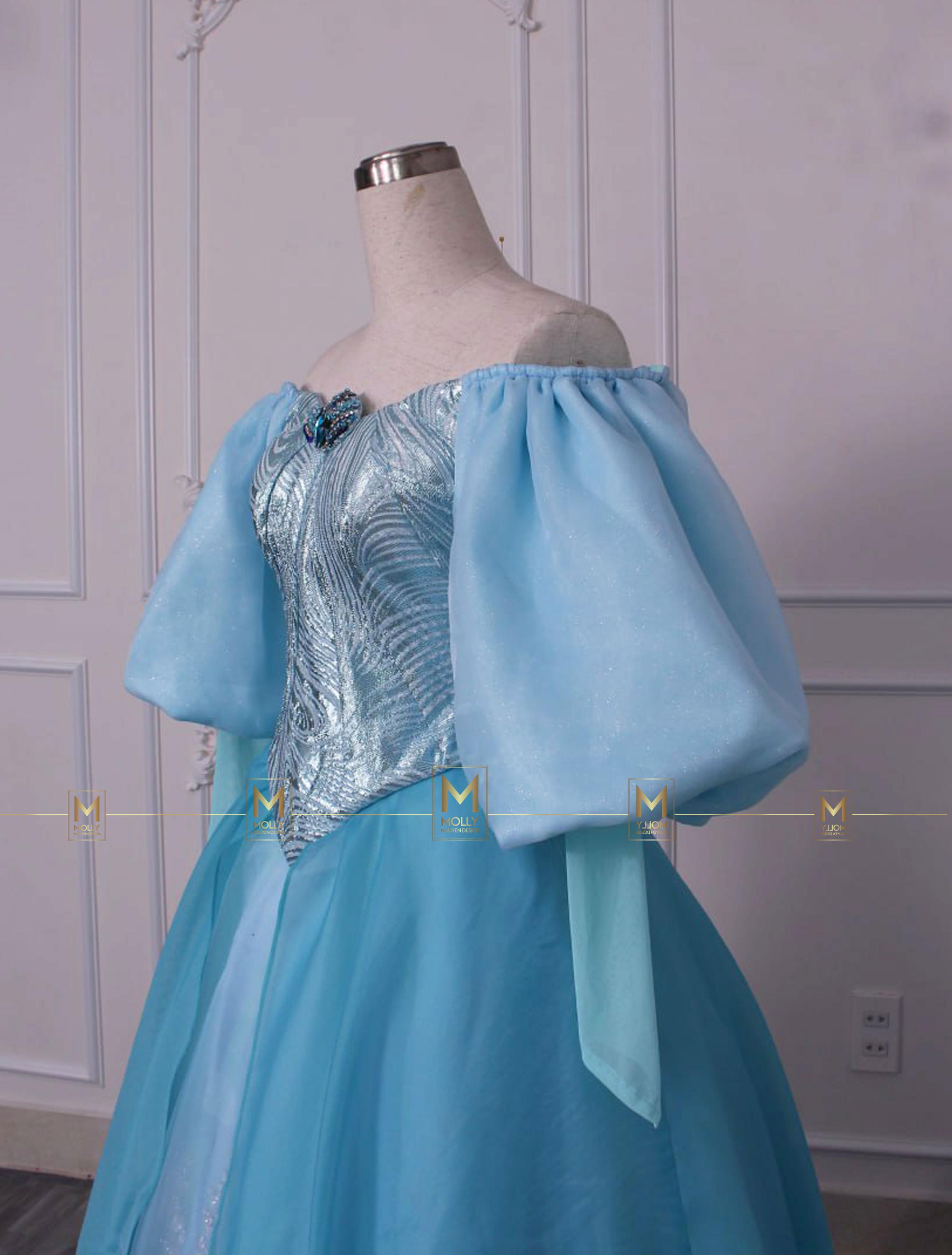The Little Mermaid Inspired Blue Gown Cosplay - Cosplay Princess - Etsy