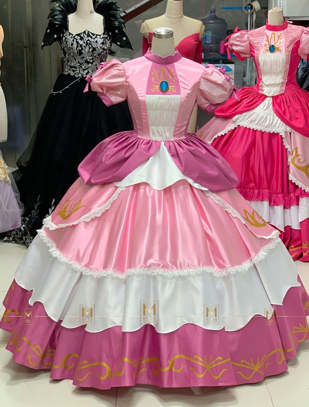 Princess Peach Version Lighter Color- Princess Costume - Mario Game ...