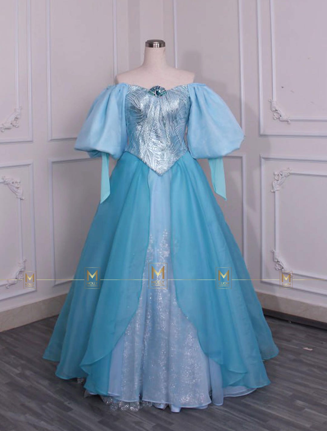 The Little Mermaid Inspired Blue Gown Cosplay - Cosplay Princess - Etsy