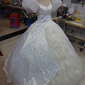 Giselle White Wedding Costume, Dress Enchanted Film, Disney Character ...