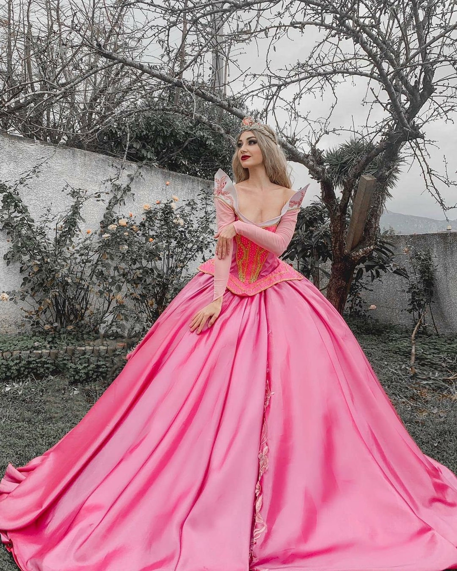 Pink Aurora Princess Adult Costume Inspired Disney Cosplay Etsy