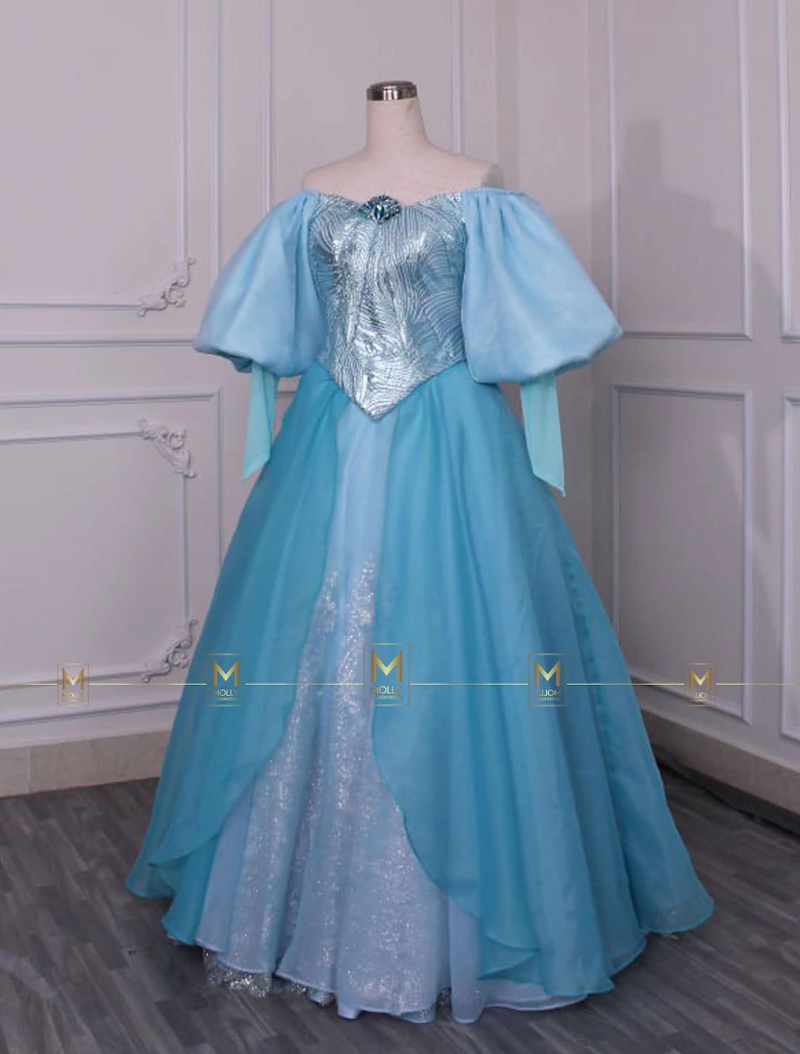 The Little Mermaid Inspired Blue Gown Cosplay - Cosplay Princess - Etsy