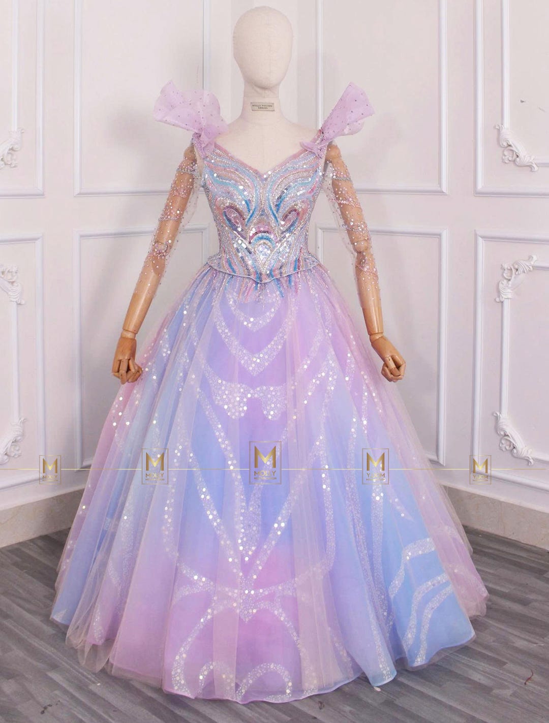 The Glinda Gown Cosplay, New Version - Cosplay Costume, Hand Bead Ball ...
