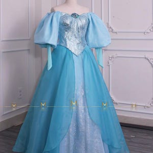 The Little Mermaid Inspired Blue Gown Cosplay - Cosplay Princess - Etsy