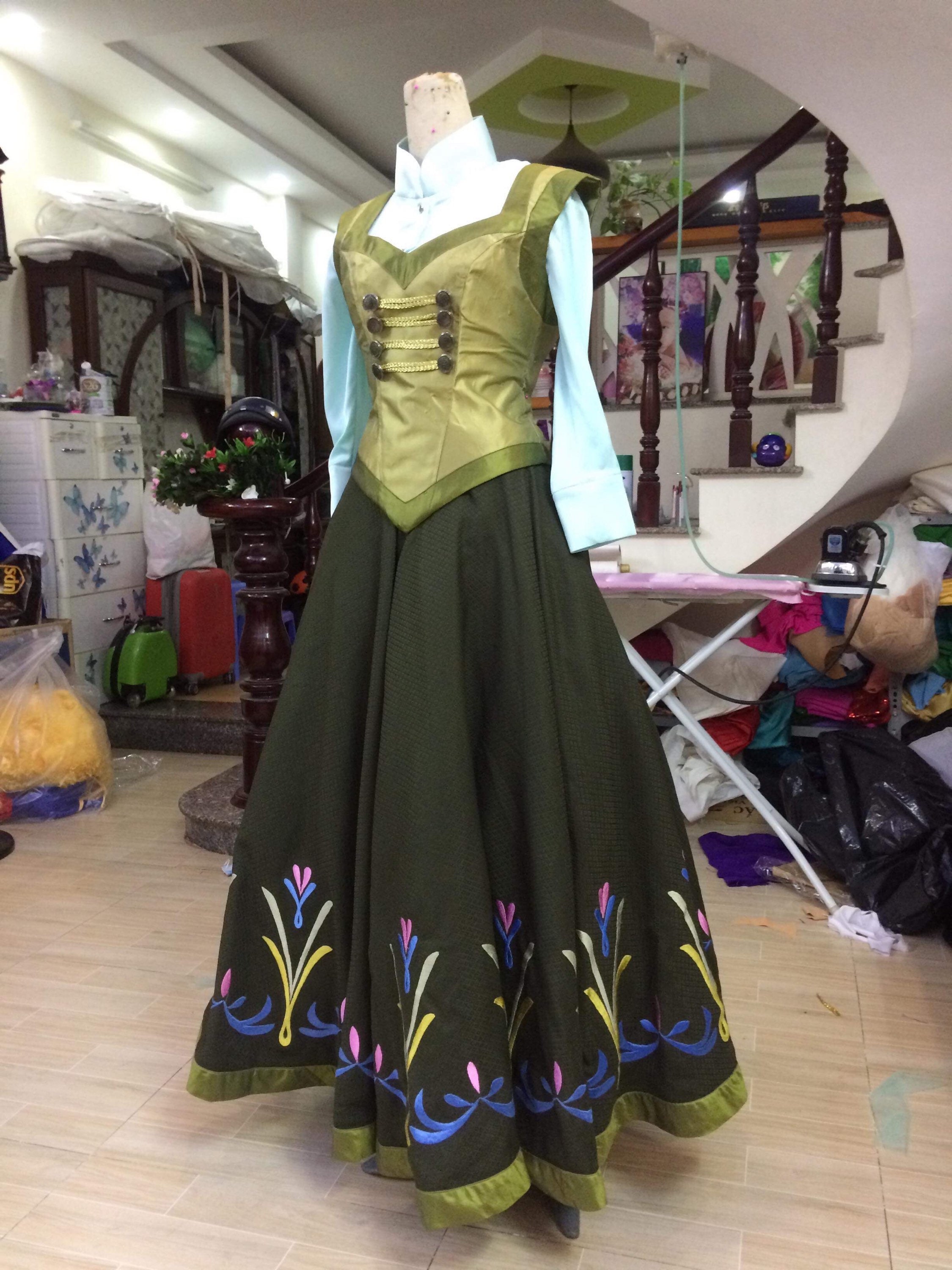 Anna Costume Frozen Costume Anna Adult Costume Etsy