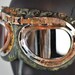 Silver Spiked Goggles Sandstorm Eye Protection Rusty Wasteland Eyewear ...