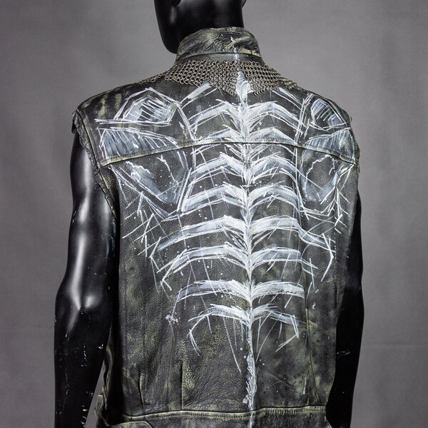 Skeleton Biker Jacket - Etsy