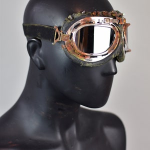 Silver Spiked Goggles - Sandstorm Eye Protection - Rusty Wasteland ...