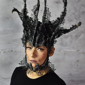 Dystopian Headpiece - Gothic Style Crown - Dark Fantasy Mask - Wearable ...