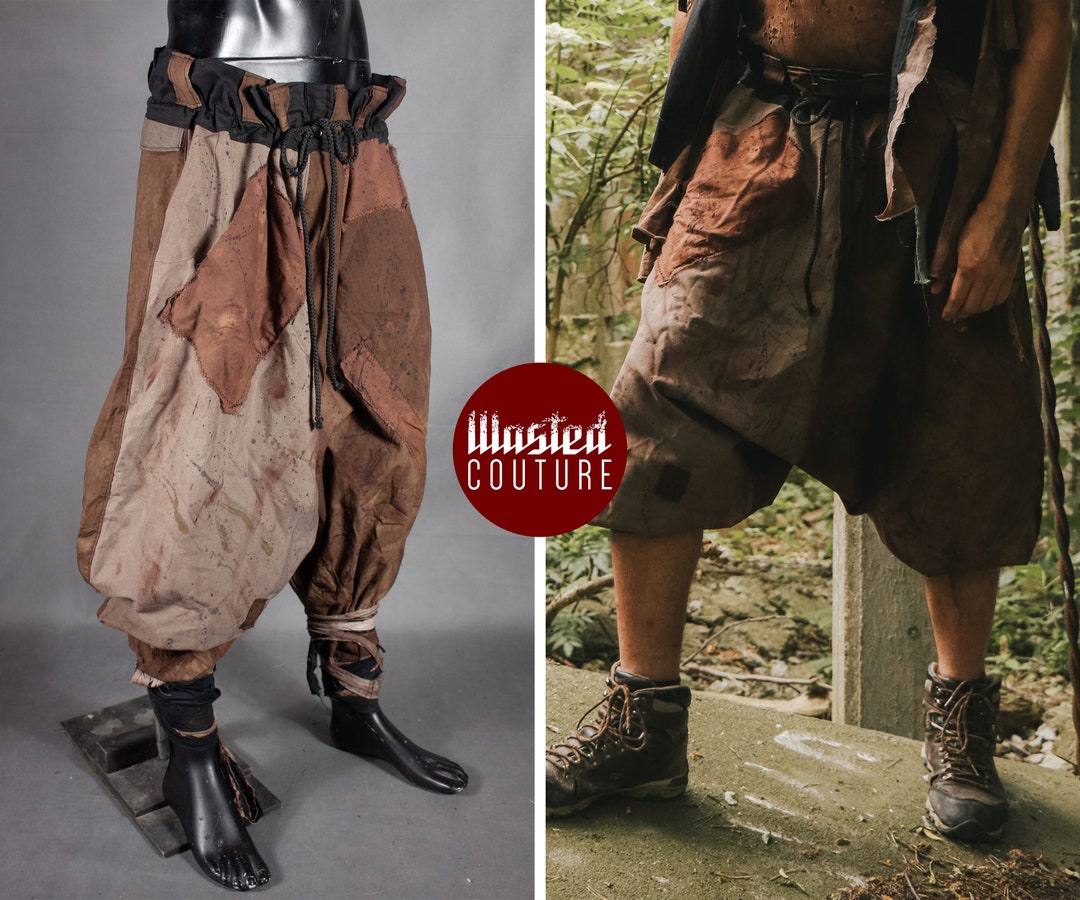 Shaman Style Postapoc Tribe Hippie Trousers Boho Patchwork Pants ...