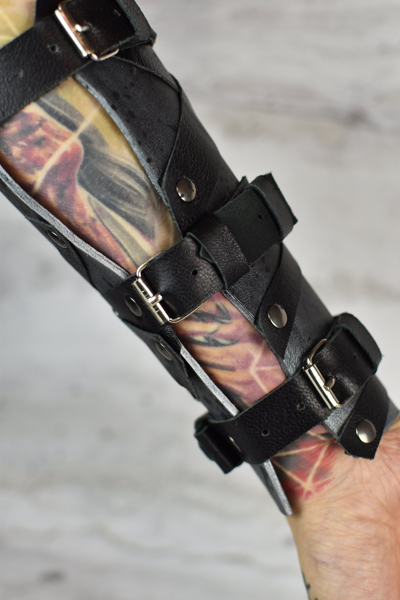 Post Apocalyptic Spiked Bracer Wasteland Armor Leather Arm - Etsy