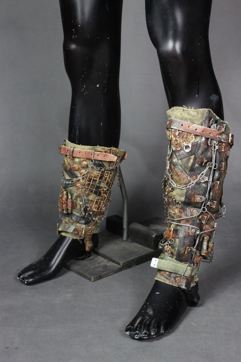 Post Apocalyptic Shin Guards Boot Cover Armor Wasteland - Etsy
