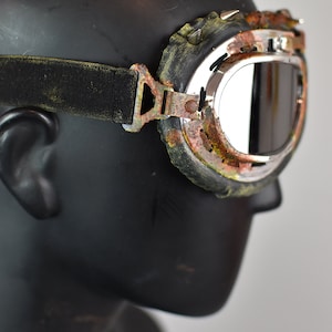 Silver Spiked Goggles - Sandstorm Eye Protection - Rusty Wasteland ...