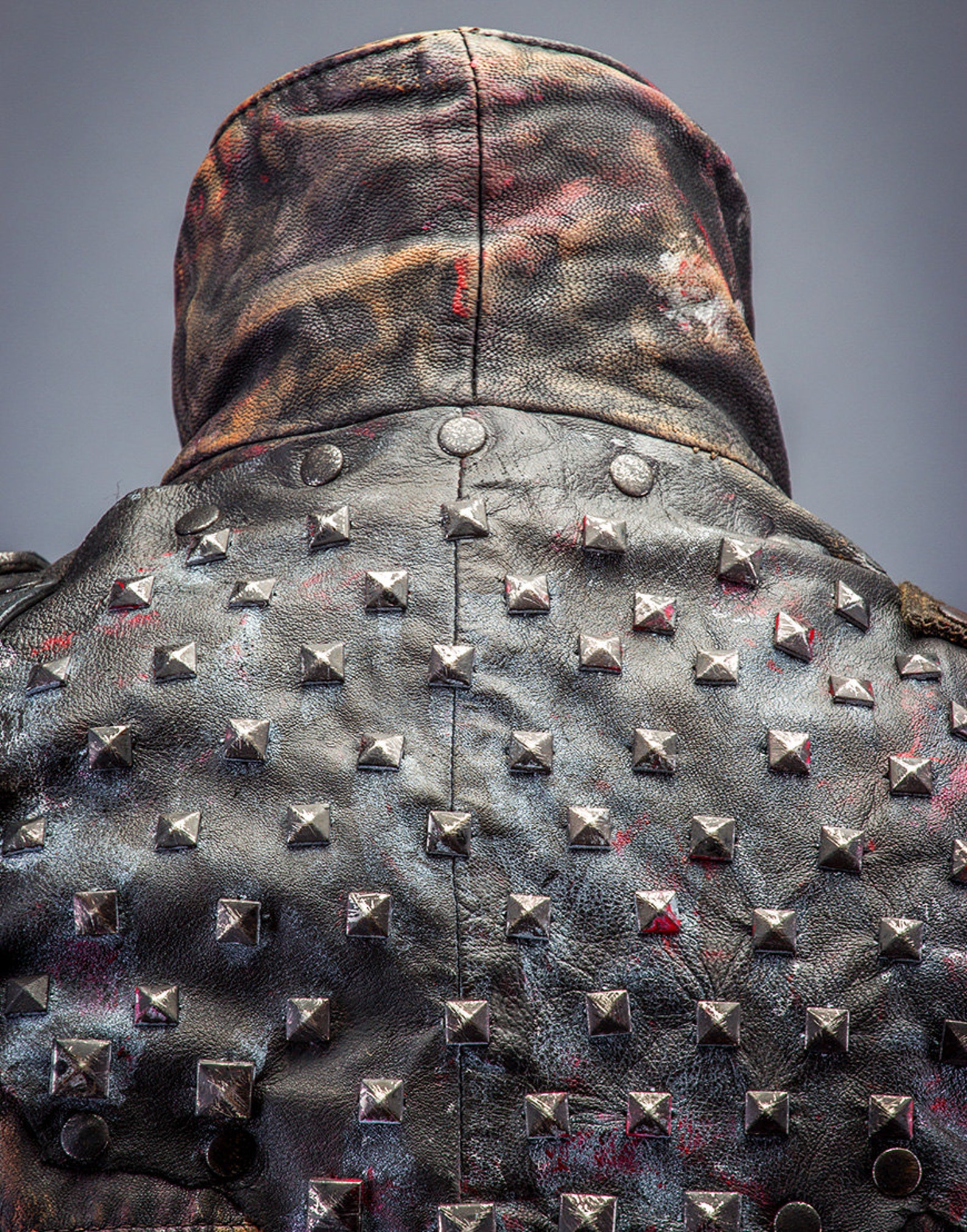 Heavy Metal Vest Studded Mens Vest Leather Vest Burning | Etsy