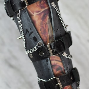 Post Apocalyptic Spiked Bracer - Wasteland Armor - Leather Arm Bracers ...
