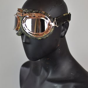 Silver Spiked Goggles - Sandstorm Eye Protection - Rusty Wasteland ...