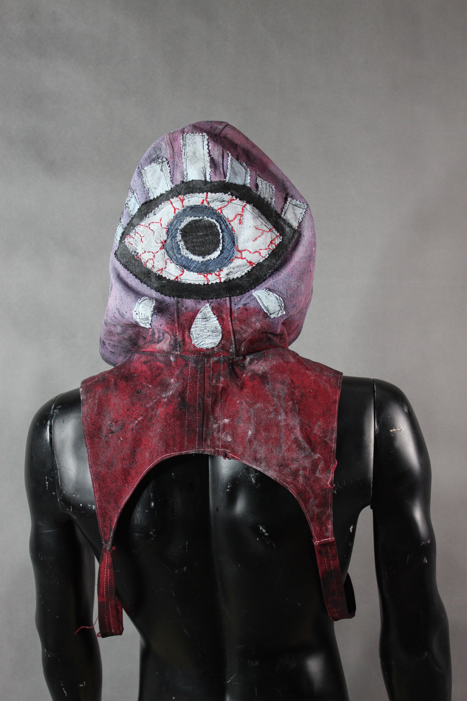 Post Apocalyptic Hood Evil Eye Hood Psytrance Hood | Etsy