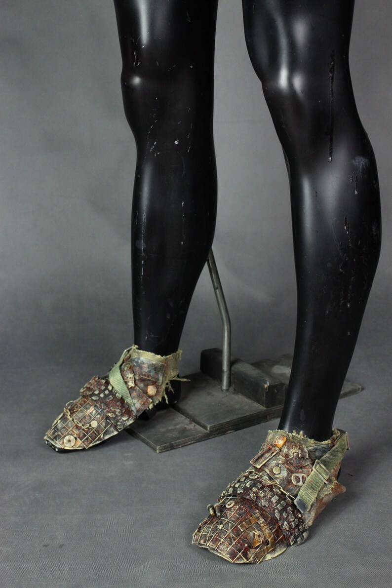 Post Apocalyptic Shin Guards Boot Cover Armor Wasteland - Etsy