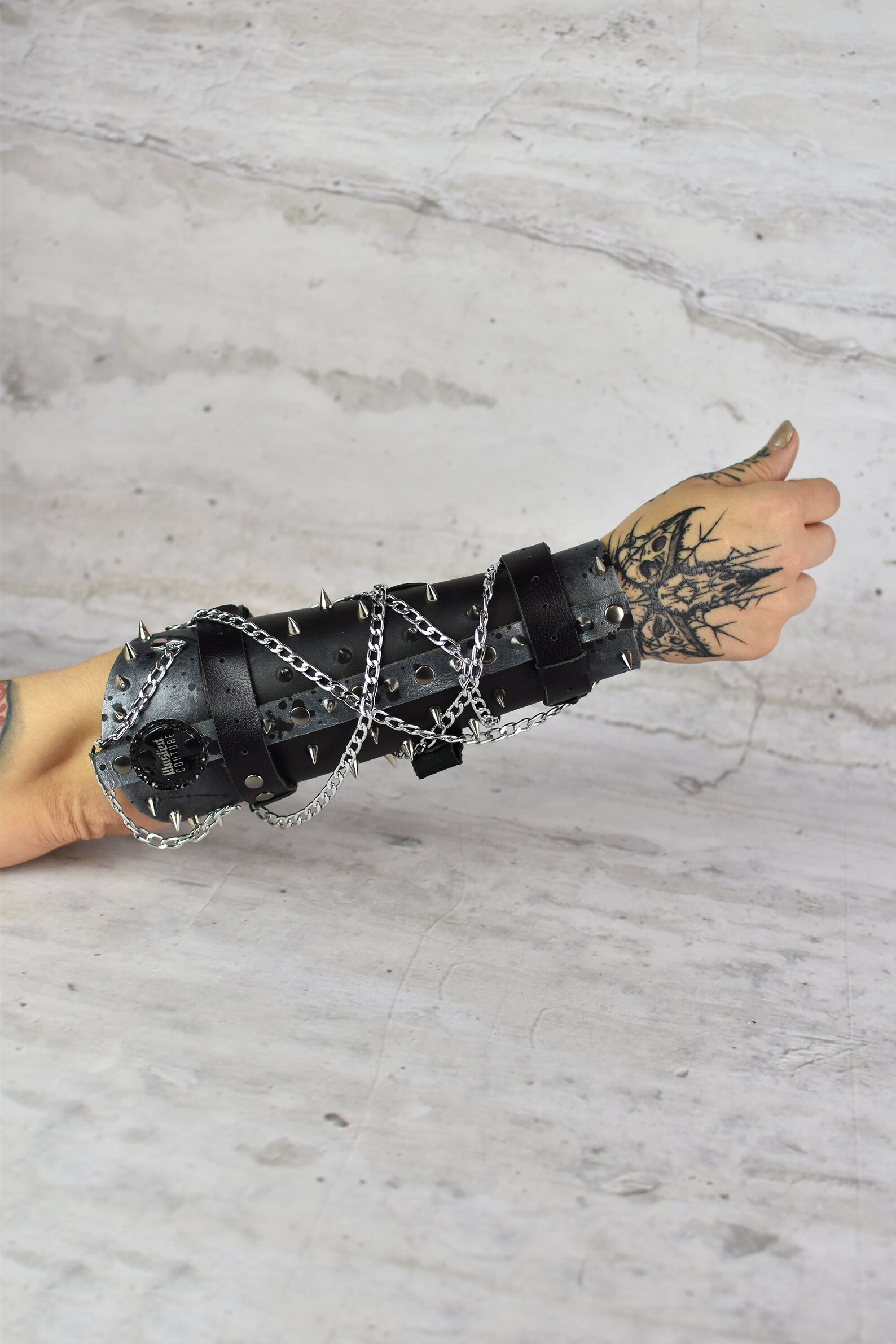 Post Apocalyptic Spiked Bracer Wasteland Armor Leather Arm - Etsy