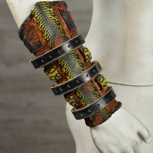 Colorful Arm Guard - Dystopian Bracer - Leather Forearm Protector ...