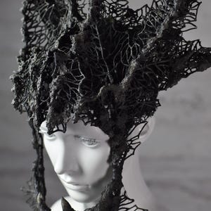 Dystopian Headpiece - Gothic Style Crown - Dark Fantasy Mask - Wearable ...