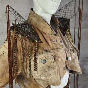 Distressed Denim Jacket - Wasteland Costume - Post Apocalyptic Outfit ...