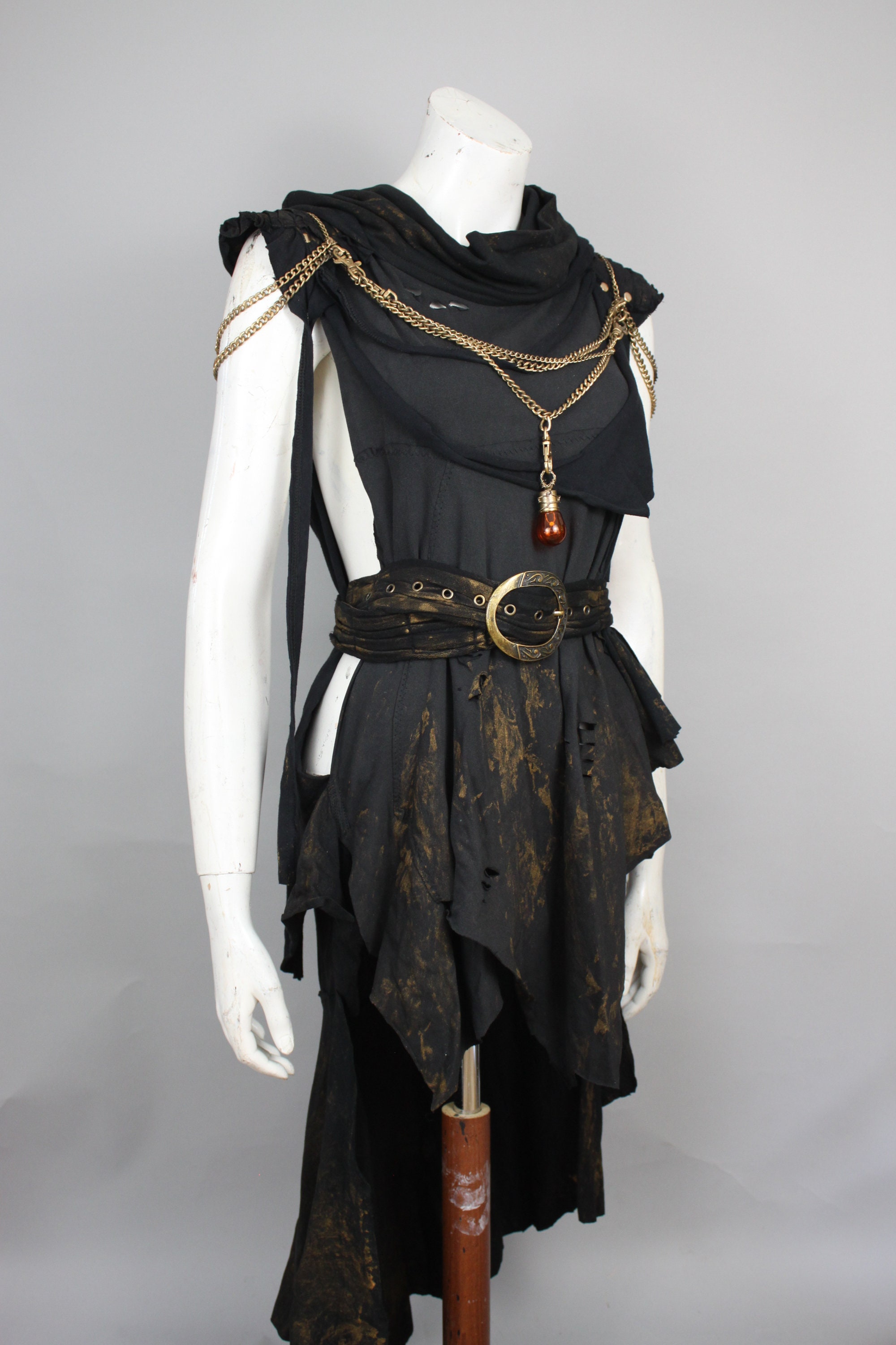 Wasteland Queen Gown Post Apocalyptic Costume Black - Etsy UK
