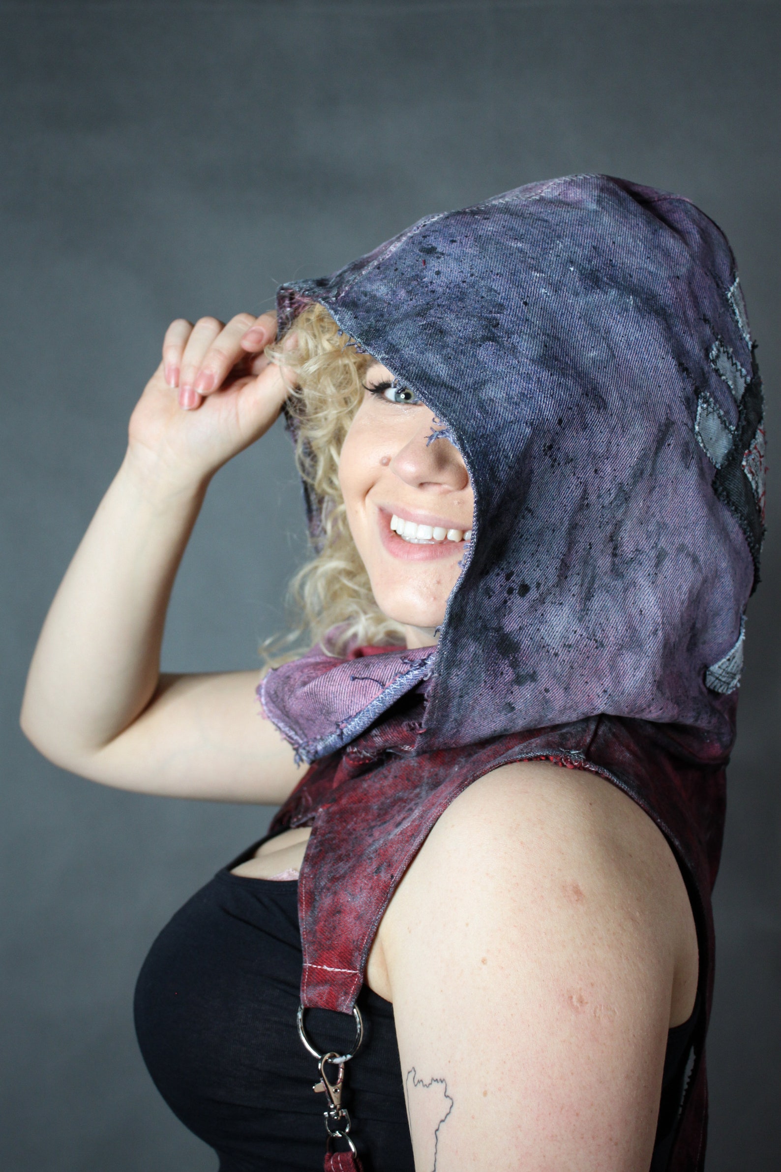 Post Apocalyptic Hood Evil Eye Hood Psytrance Hood Handmade Cowl ...