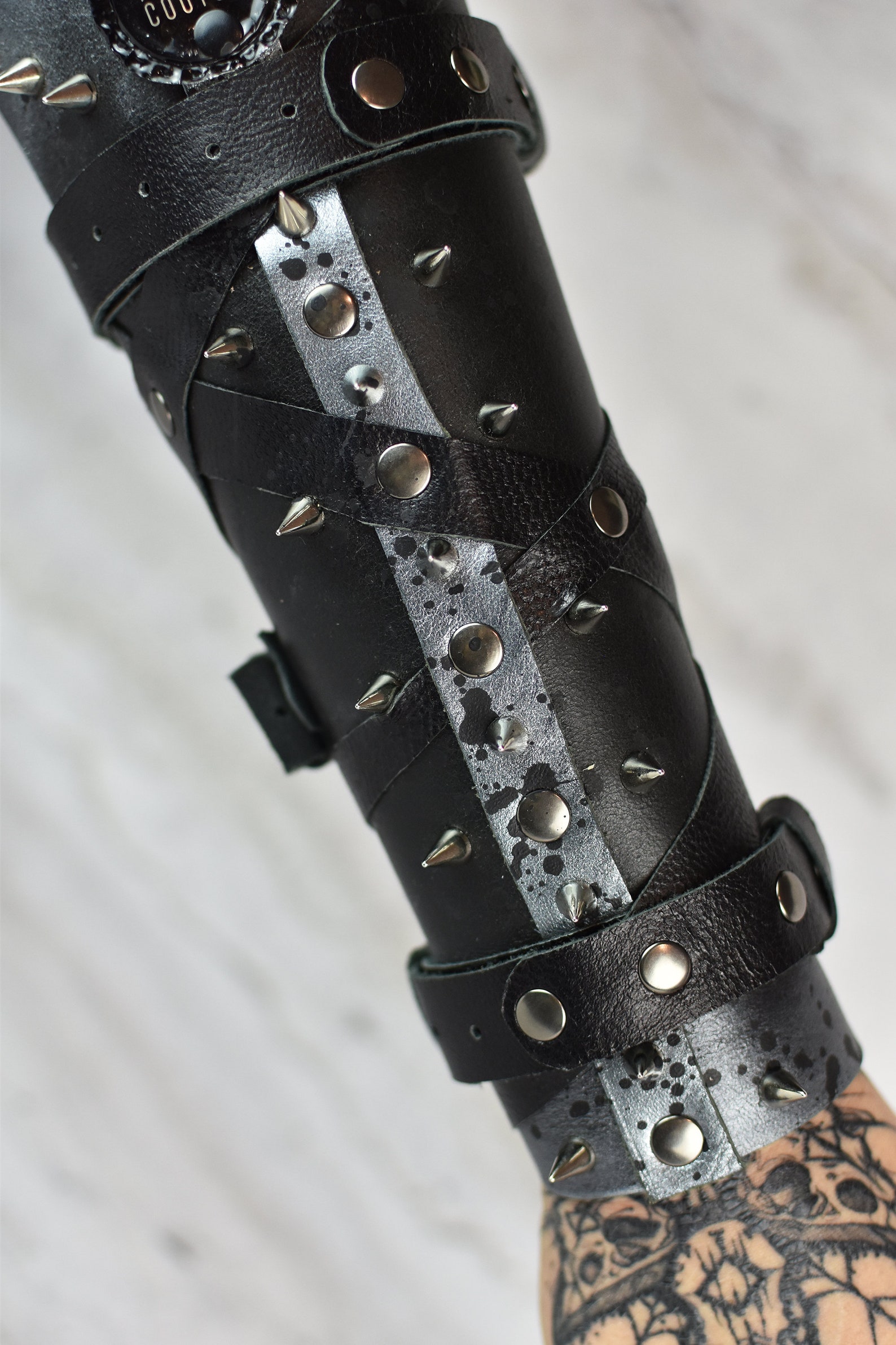 Post Apocalyptic Spiked Bracer Wasteland Armor Leather Arm - Etsy