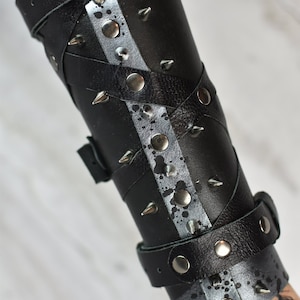 Post Apocalyptic Spiked Bracer - Wasteland Armor - Leather Arm Bracers ...
