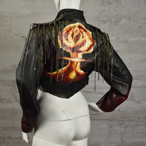 Post Apocalyptic Hand Painted Leather Jacket - Sexy Rocker Stage ...