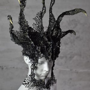 Dystopian Headpiece - Gothic Style Crown - Dark Fantasy Mask - Wearable ...
