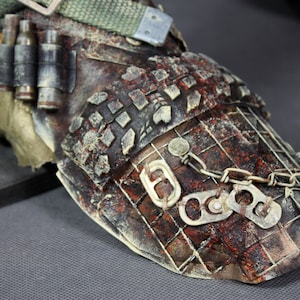 Post Apocalyptic Shin Guards Boot Cover Armor Wasteland Weekend Burning ...