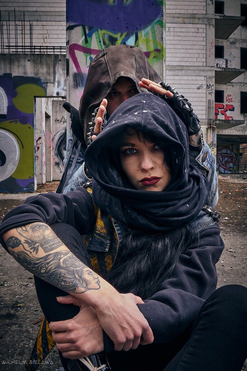 Post Apocalyptic Hood Urban Rebel Scarf Handmade Head - Etsy